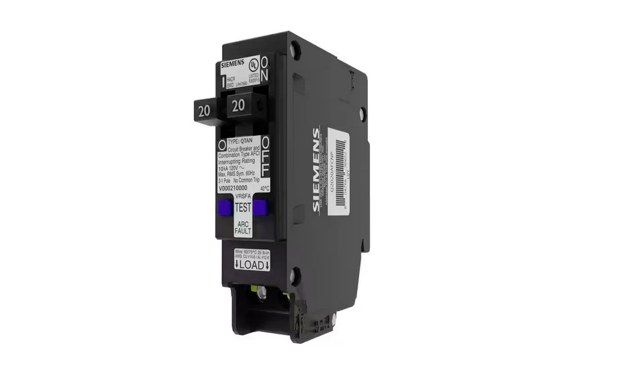 20 Amp 120-Volt 1-Pole Tandem CAFCI Type QTAN Circuit Breaker - 910064 ...