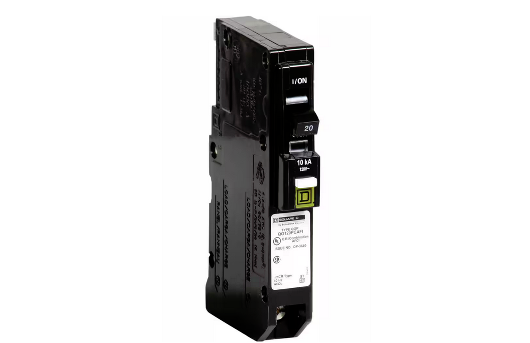 QO 20 Amp Single-Pole Plug-On Neutral Combination Arc Fault Circuit Br ...