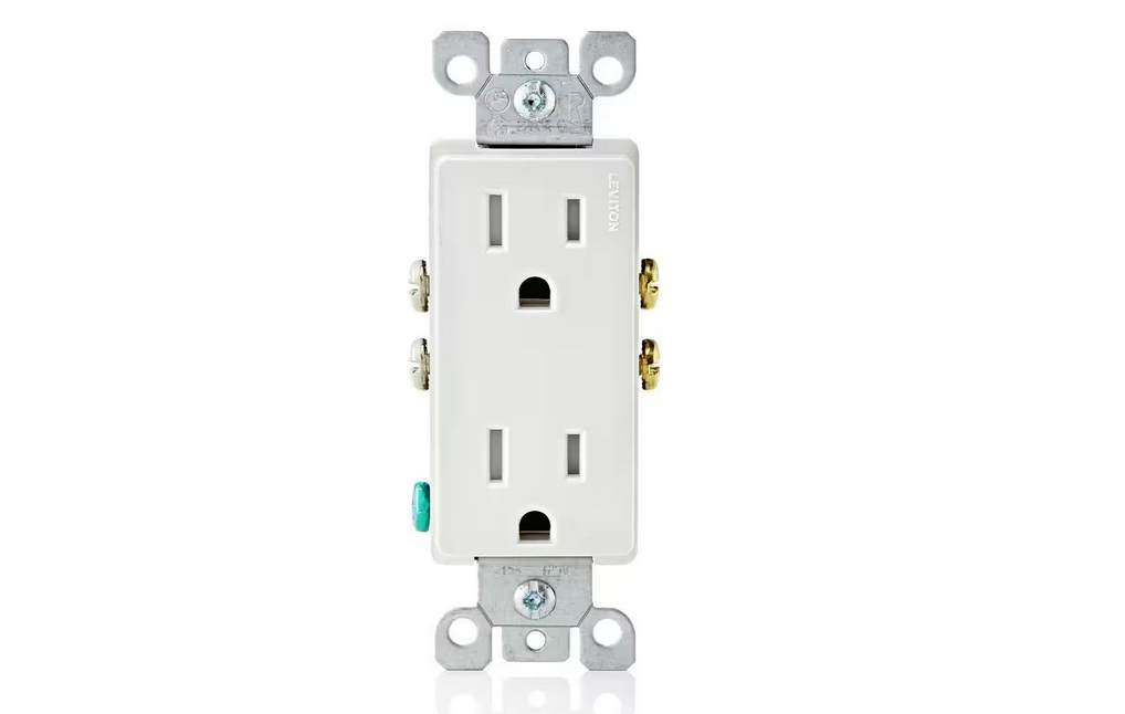 Decora 15 Amp Tamper-Resistant Duplex Outlet, White (10-Pack) - 990715 ...