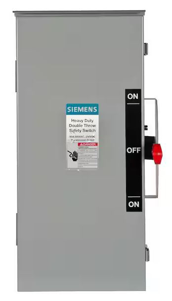 Double Throw 30 Amp 600-Volt 3-Pole Outdoor Non-Fusible Safety Switch ...