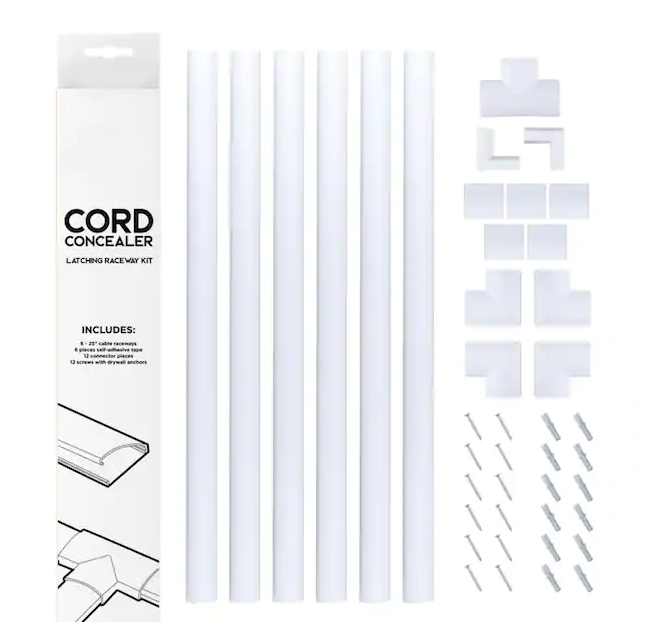 25 in. Latching Raceway Cable and Cord Management Kit - 91004440472 ...