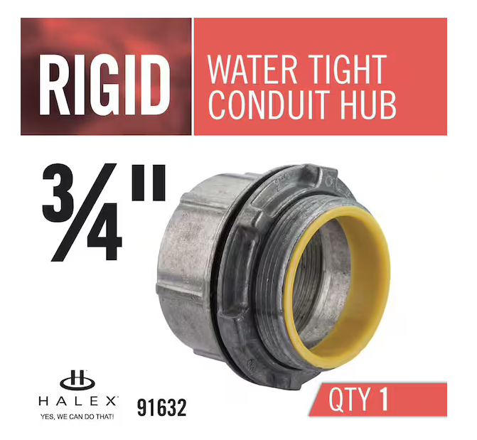 3/4 in. Rigid Water-Tight Conduit Hub - 9428019 – All Electric & HVAC ...
